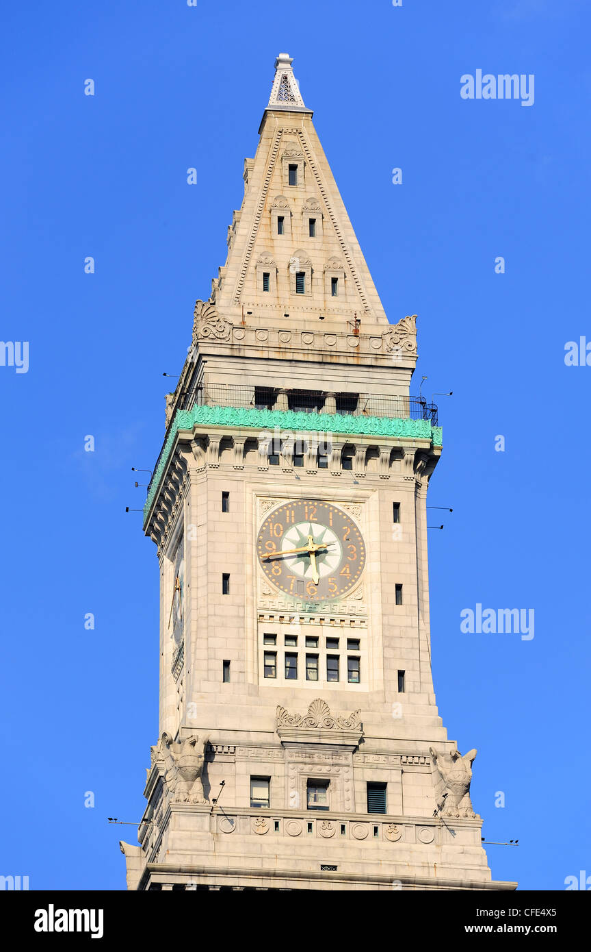 Boston Custom House Clock Tower in downtown Stock Photo - Alamy