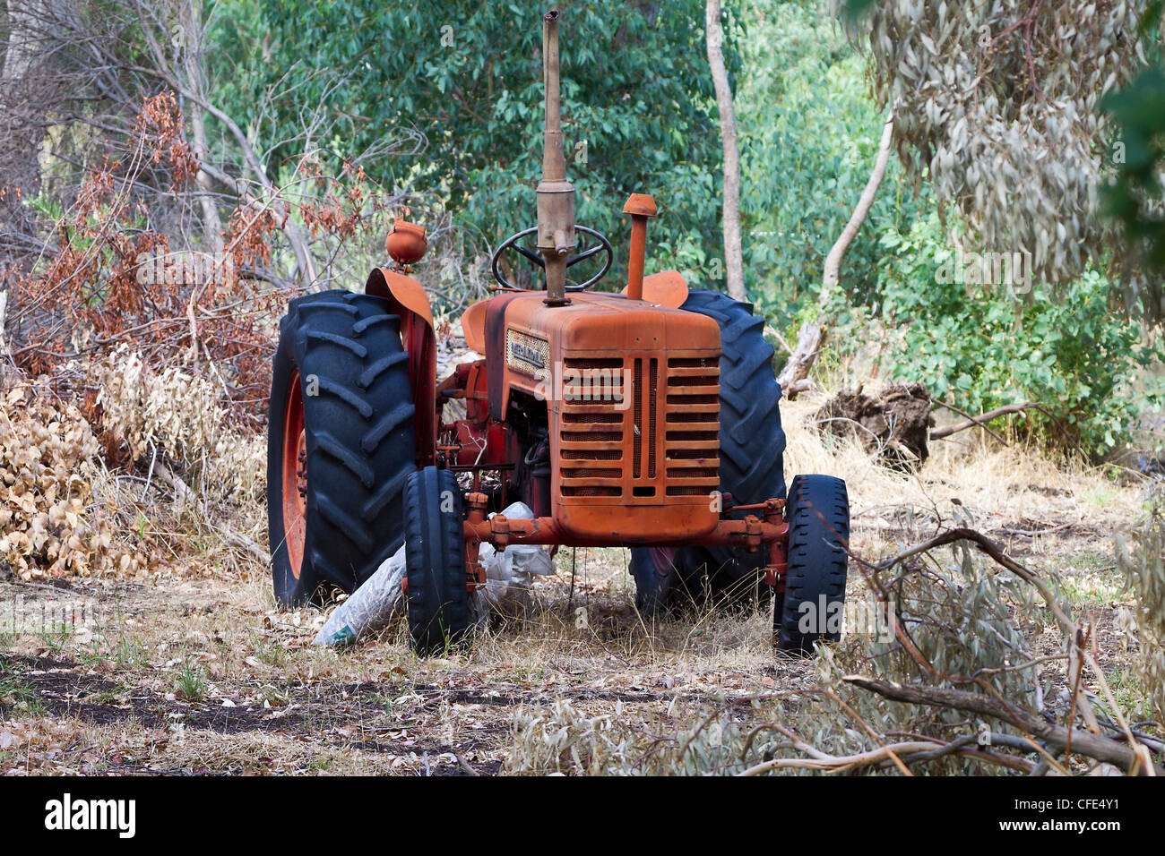 Abandoned Old Rusty International Scrap Tractor Stock Photo - Alamy