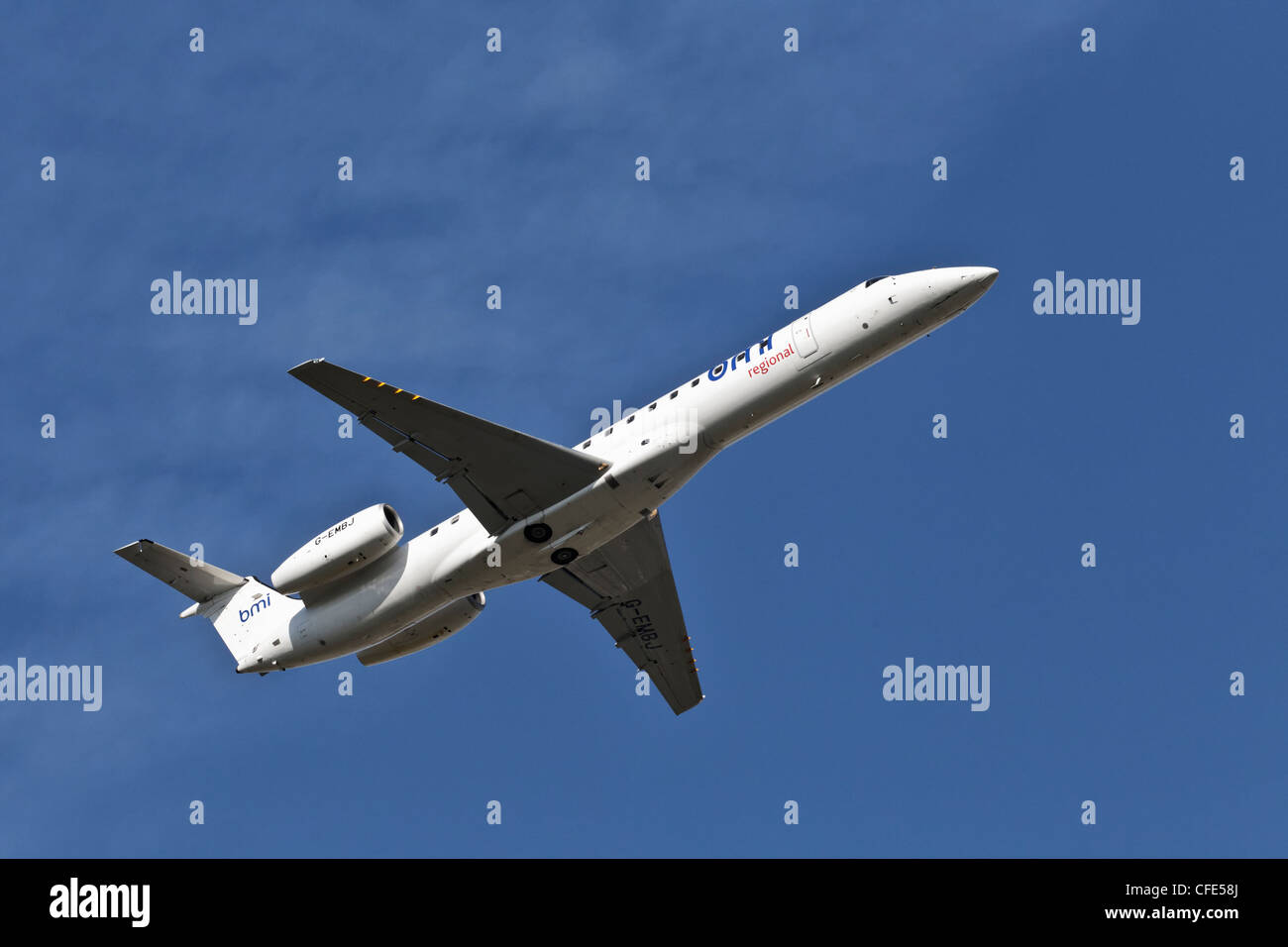 Embraer E145 Regional Jet of BMI regional on departure Stock Photo - Alamy