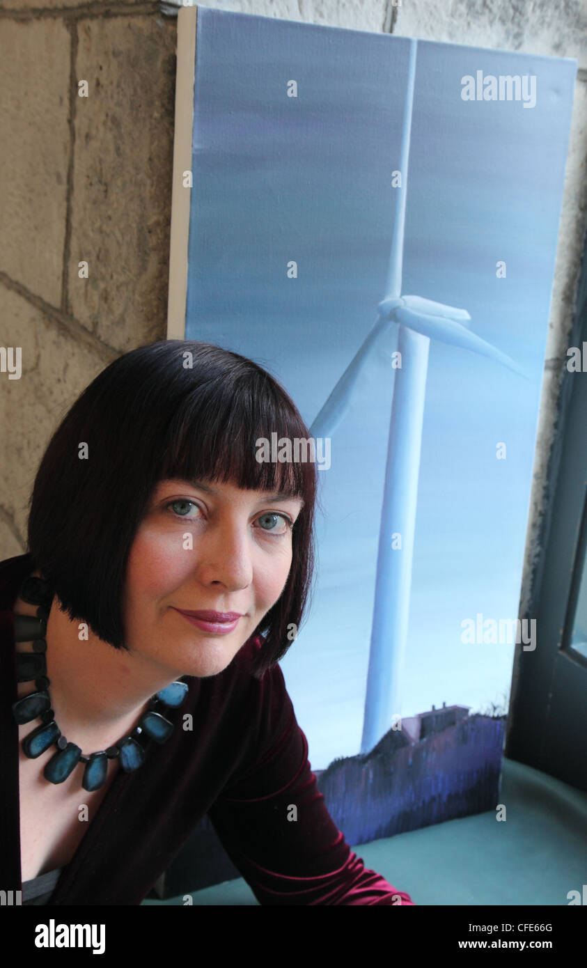 Irish artist Orlagh Meegan-Gallagher photographed at her solo ...