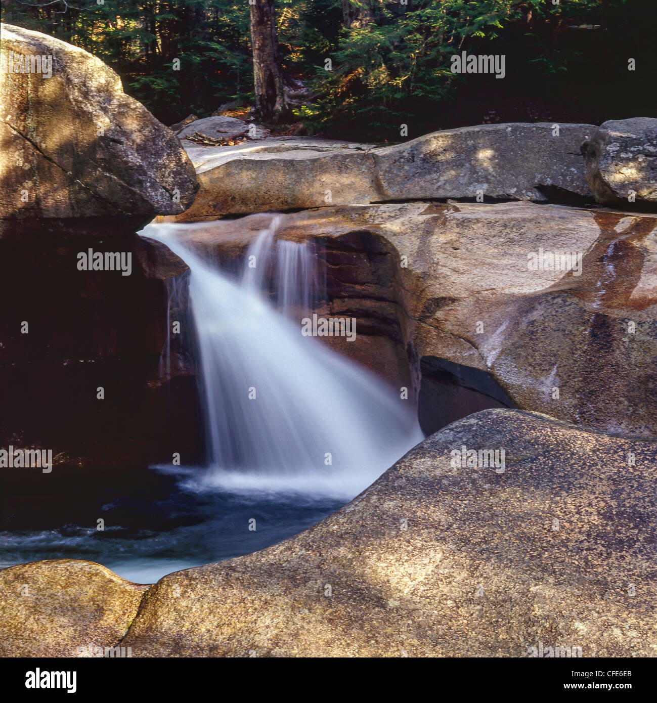 waterfall known as the old man's foot basin near Lincoln Stock Photo ...