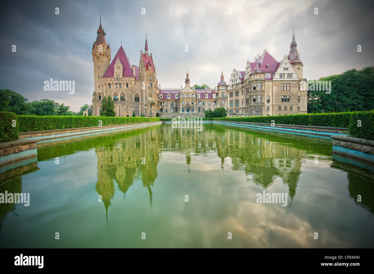 Fabulous castle in Moszna, near Opole, Silesia, Poland Stock Photo - Alamy