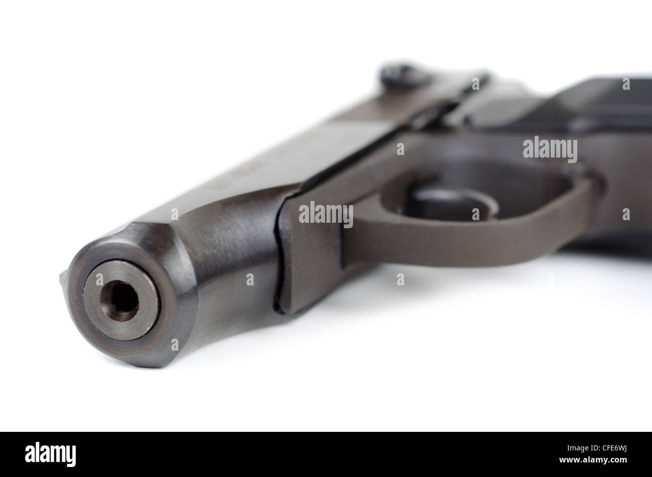 Weapon - Gun closeup on white background Stock Photo - Alamy