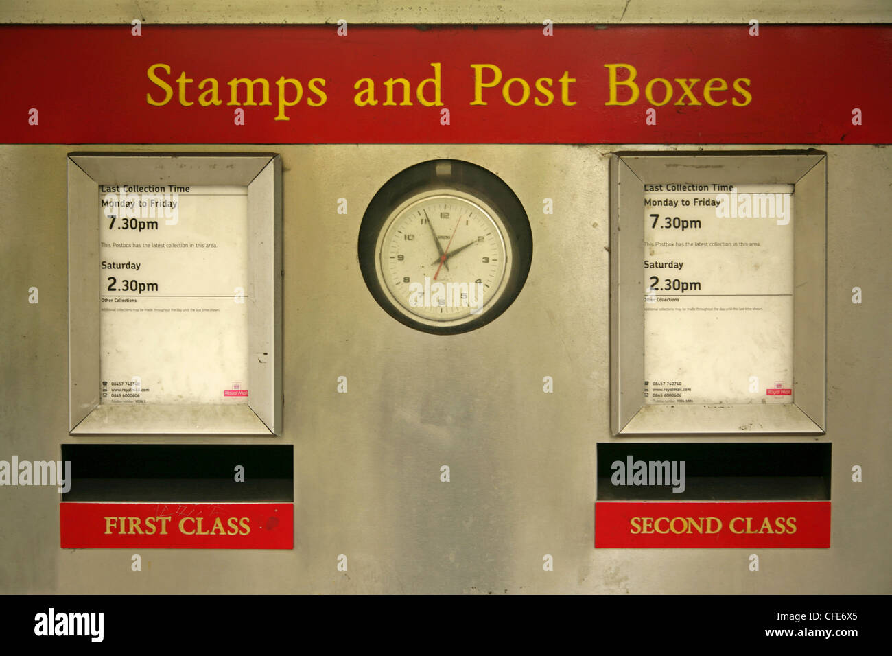 Post boxes outside York Sorting Office Stock Photo - Alamy