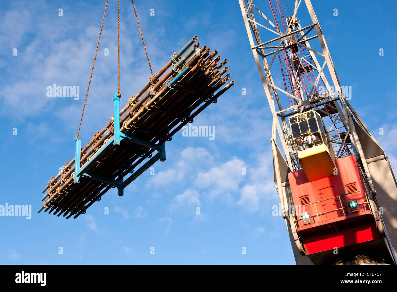 Crane lifting pipes High Resolution Stock Photography and Images - Alamy