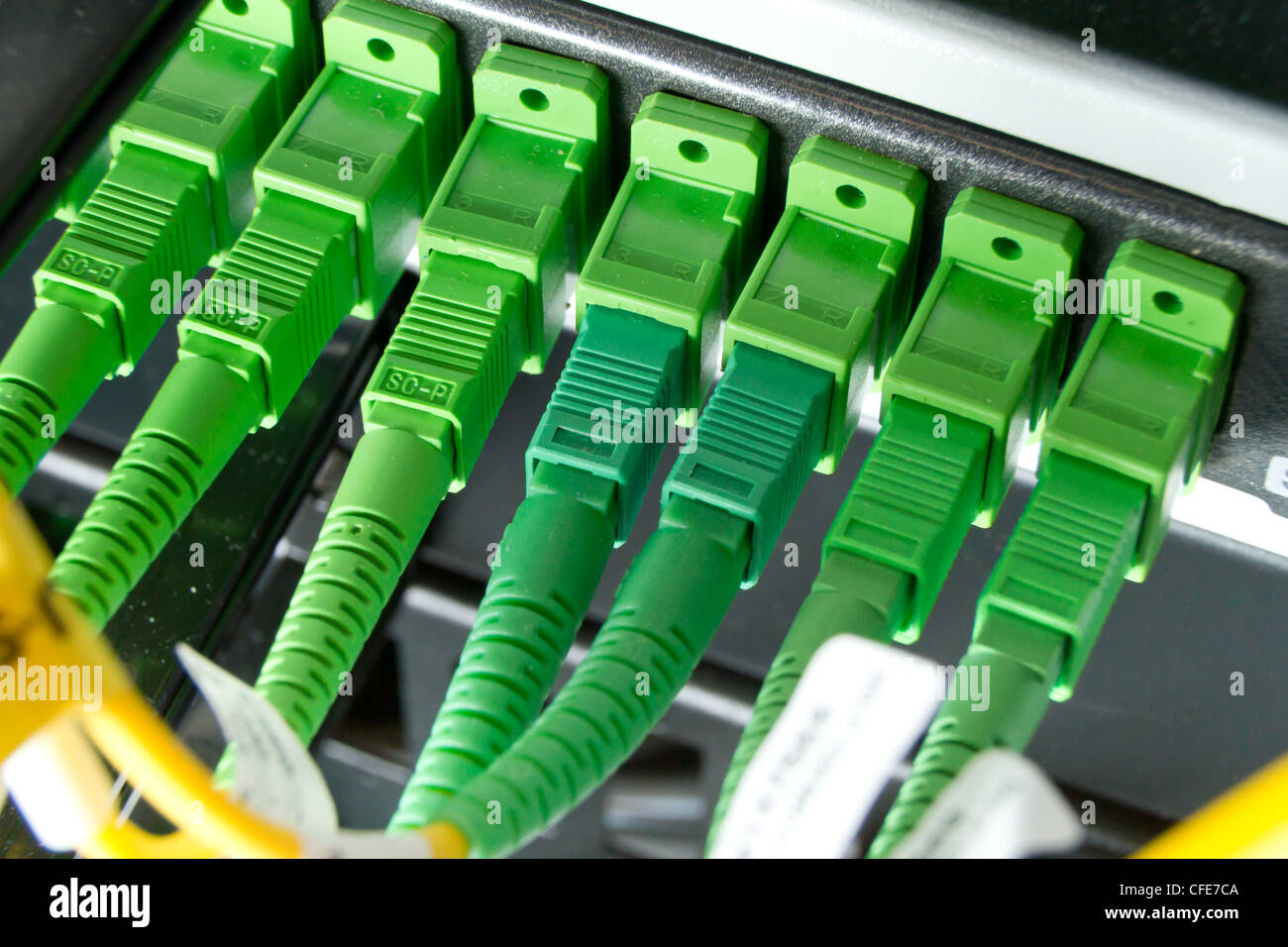 optic fiber hub as part of internet infrastructure Stock Photo - Alamy