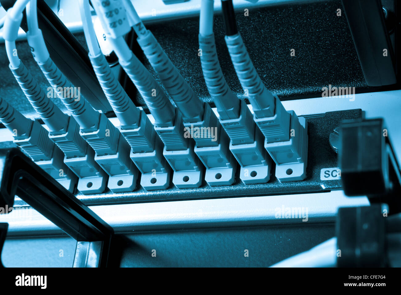optic fiber hub as part of internet infrastructure Stock Photo - Alamy