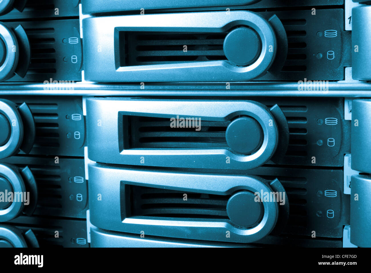 detail of data center with hard drives Stock Photo - Alamy