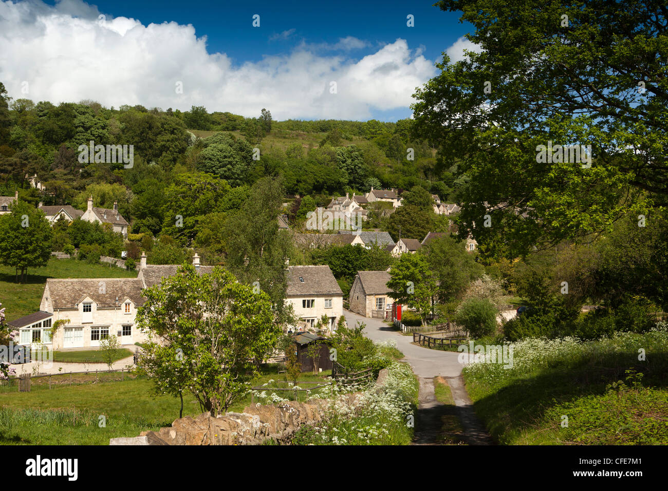 UK, Gloucestershire, Stroud, Sheepscombe, village, with K6 phone box ...
