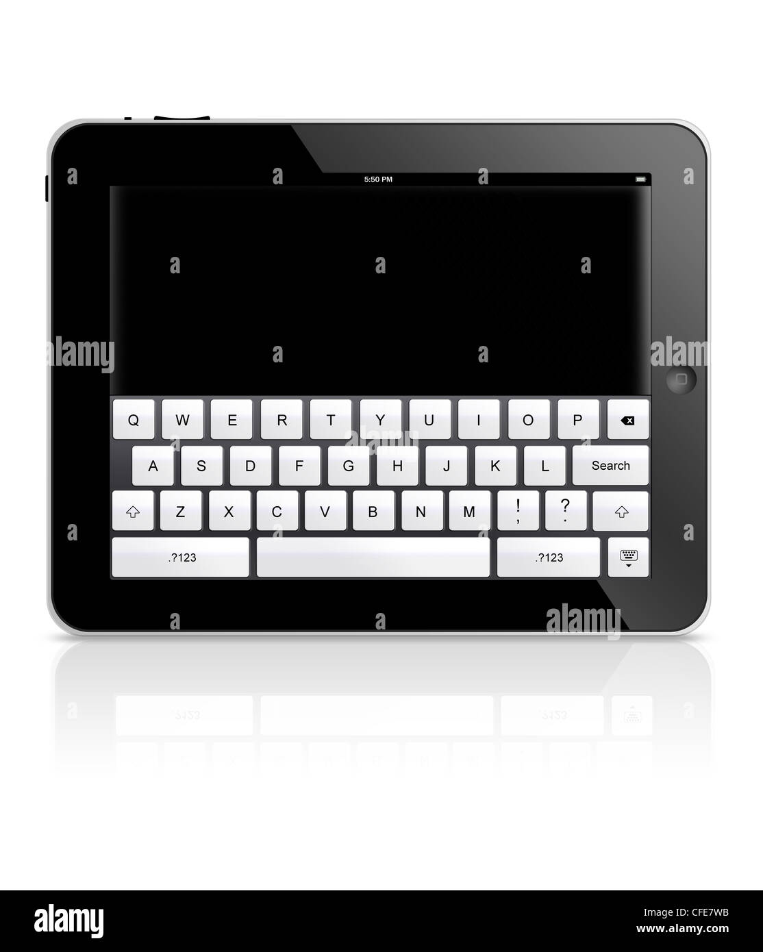 ipad tablet computer and keyboard isolated on white background Stock ...