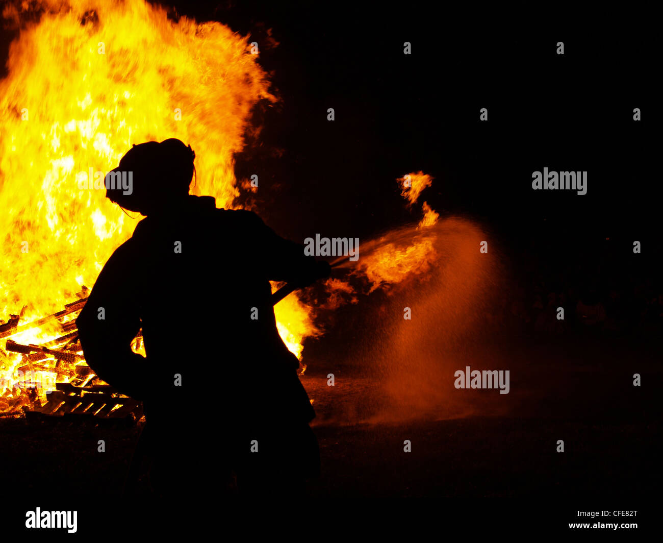 Burning Bon Fire Stock Photo - Alamy