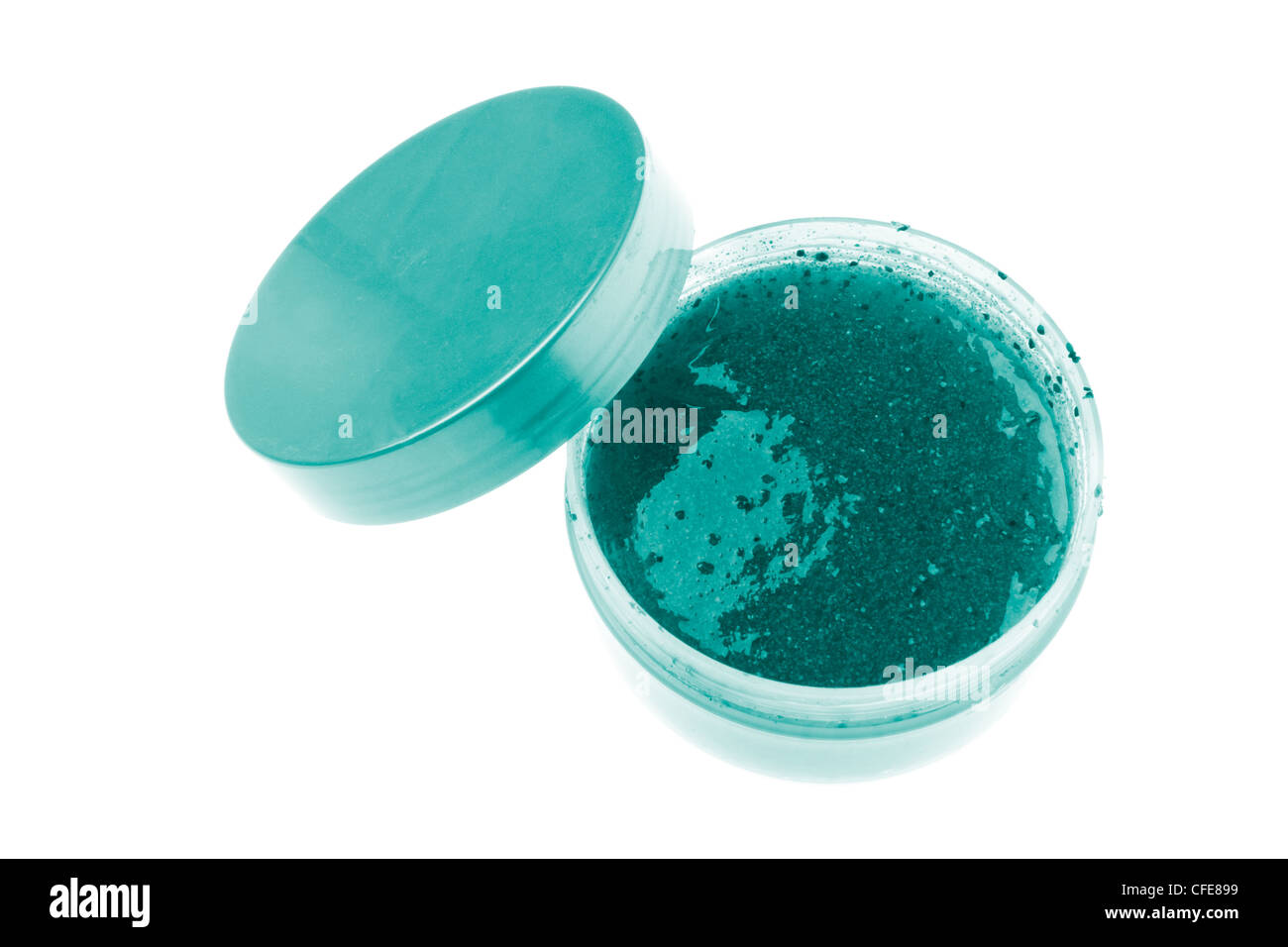 body scrub isolated on white background Stock Photo - Alamy