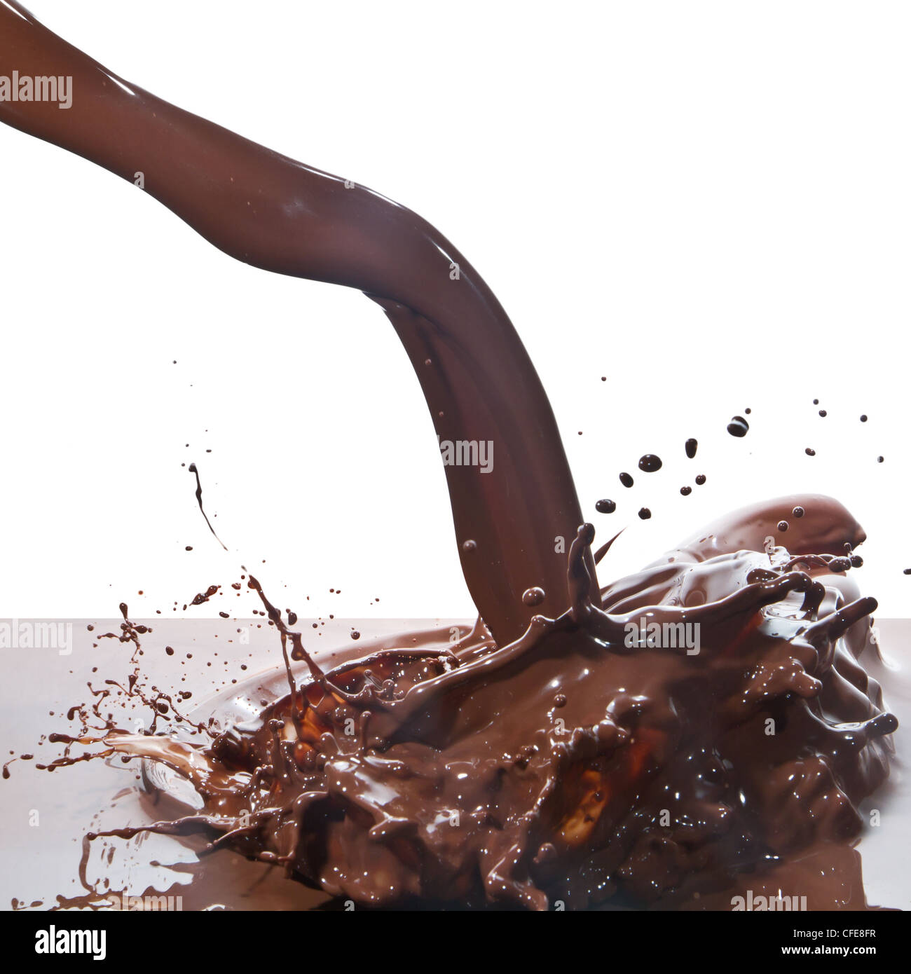 splash of chocolate isolated on white background Stock Photo - Alamy