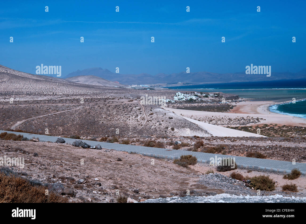 fuerteventura view of sotavento beach Stock Photo - Alamy