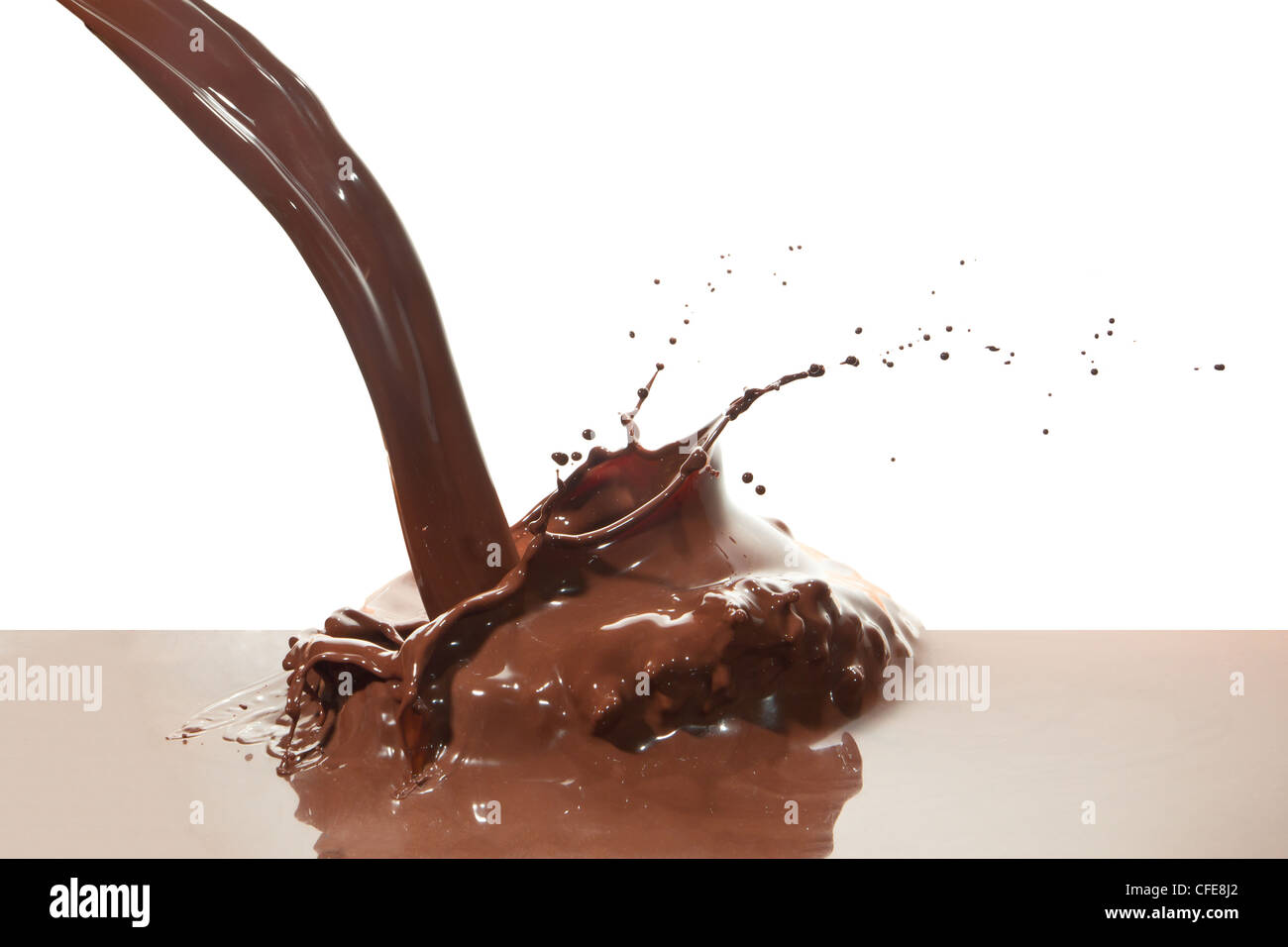 splash of chocolate isolated on white background Stock Photo - Alamy
