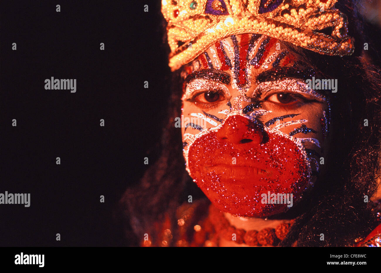 Hindu boy made up and dressed as Hanuman, the monkey-god ( India Stock ...