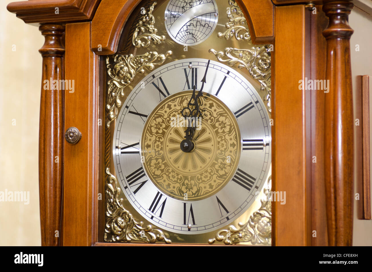 Old clock close up photo - time concept Stock Photo - Alamy