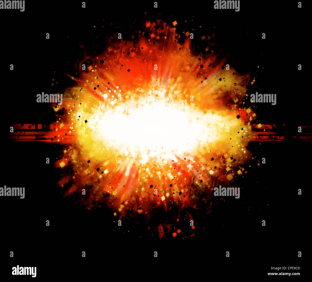 black abstract background with red flame explosion Stock Photo - Alamy