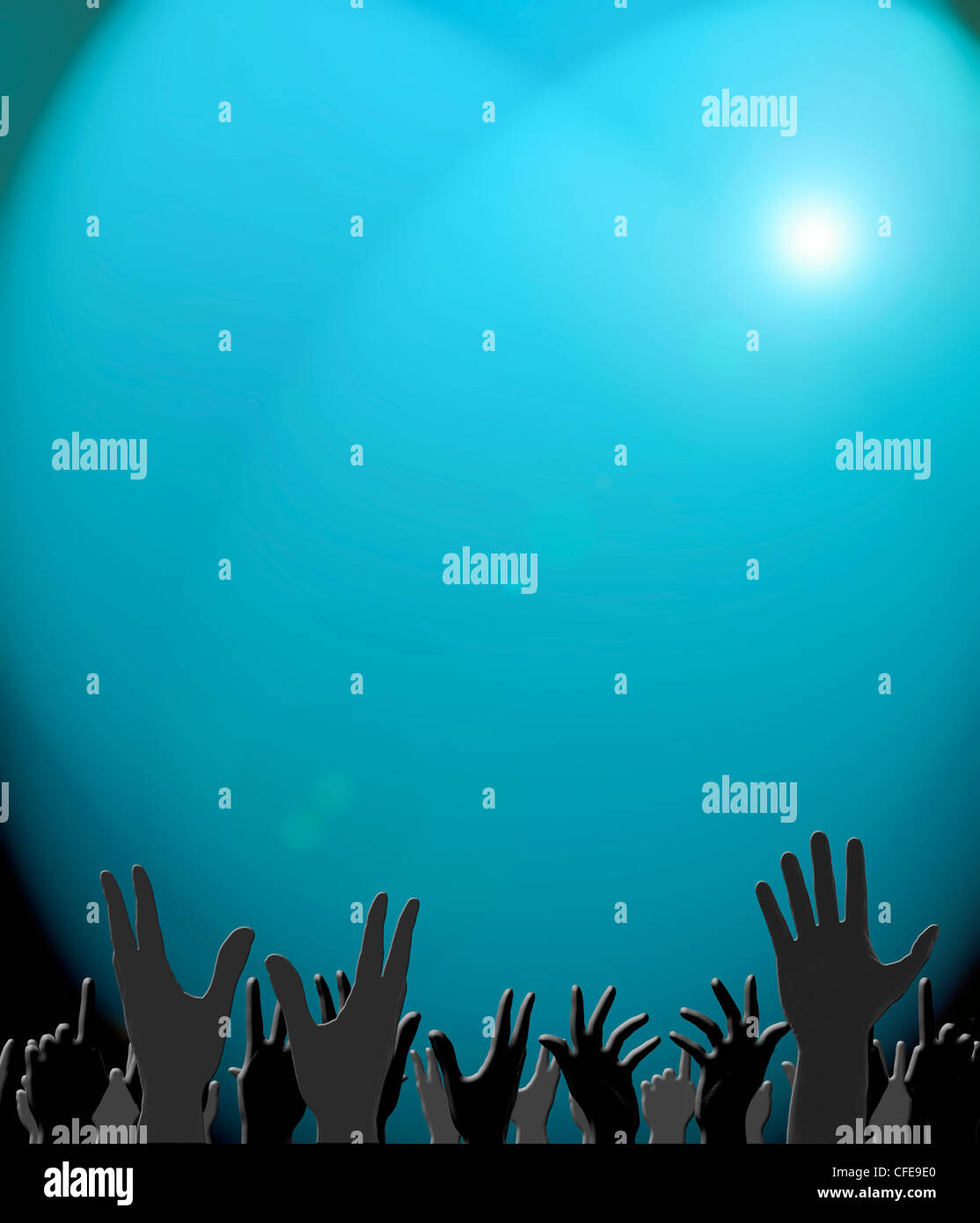 happy hands in a party background Stock Photo - Alamy