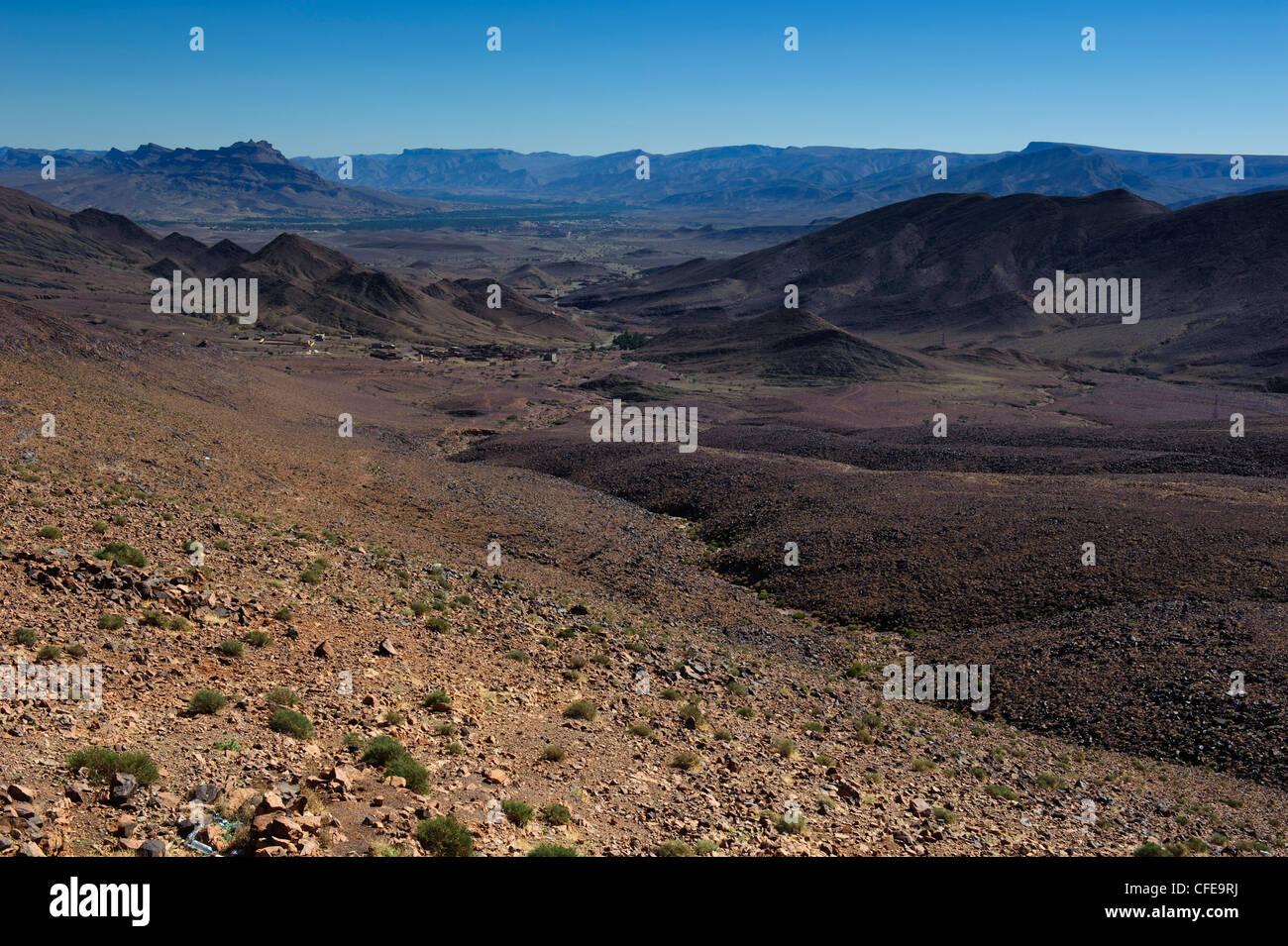 Desertic landscape in the Draa Valley region, Morocco Stock Photo - Alamy