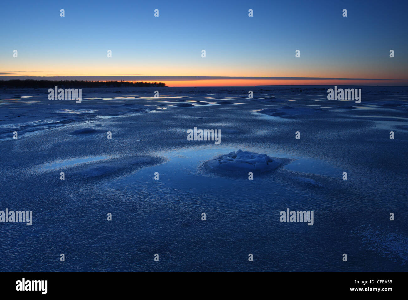 Frozen baltic sea in winter. Tallinn, Europe Stock Photo - Alamy