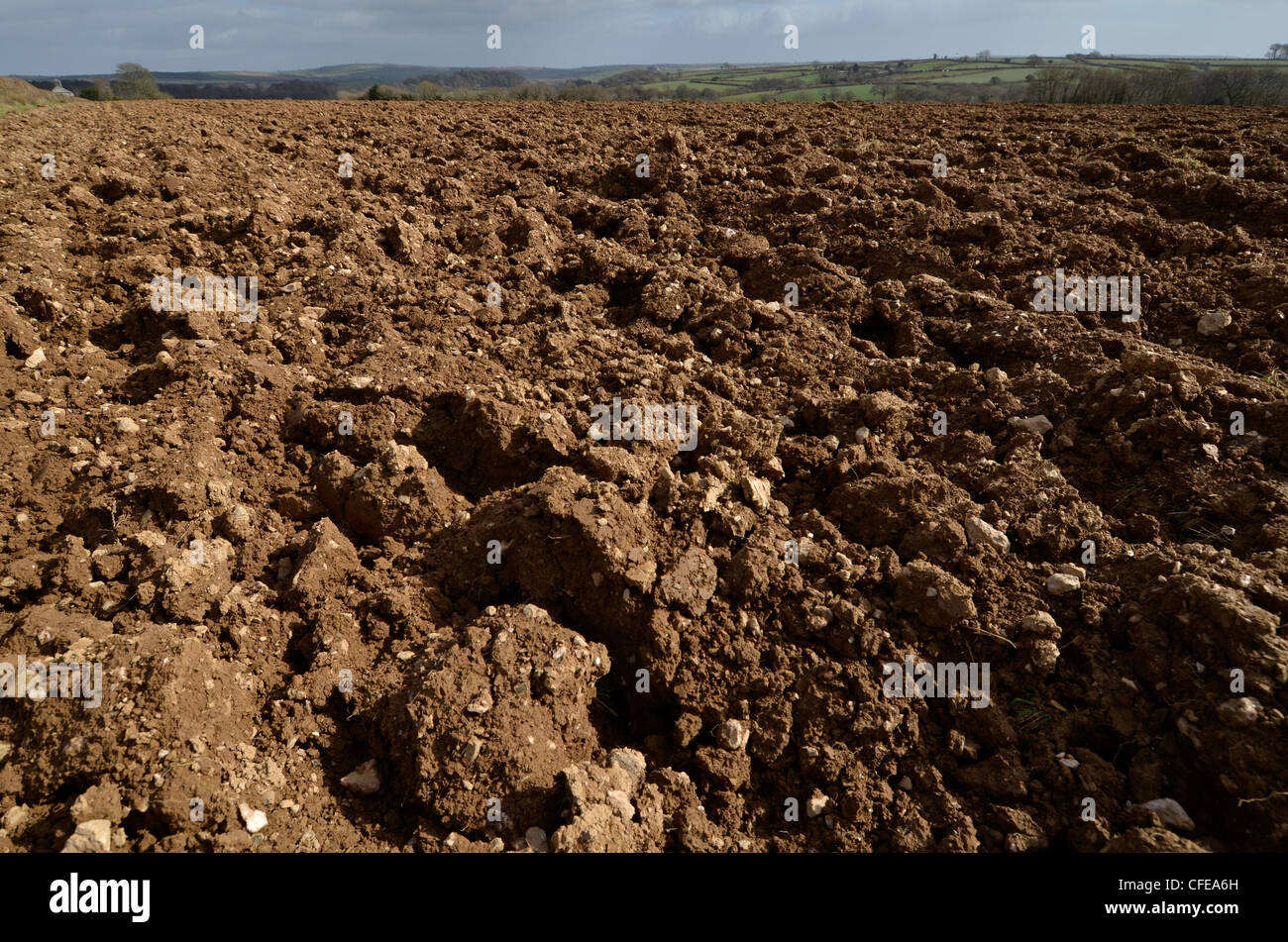 Ploughed field scene (pre-harrowing) with emphasis on soil texture ...