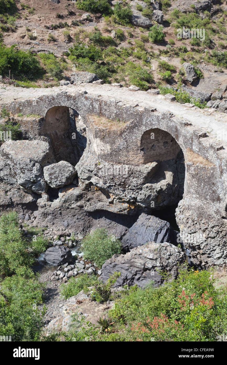 Debre Libanos Gorge. Section of Portuguese Bridge; more correctly Ras ...