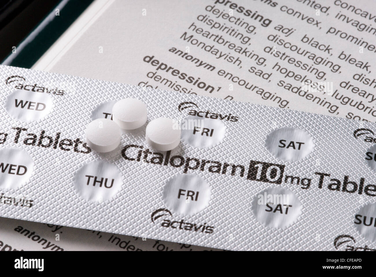 Generic image of Citalopram tablets. Prescribed as an antidepressant ... Generic image of Citalopram tablets. Prescribed as an antidepressant ...