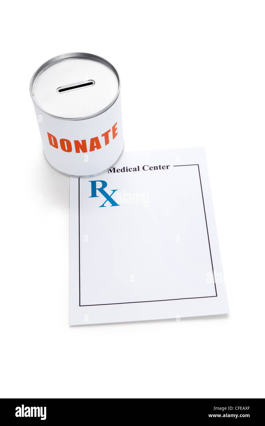 Blank Prescription and Donation Box, concept for Healthcare And ...