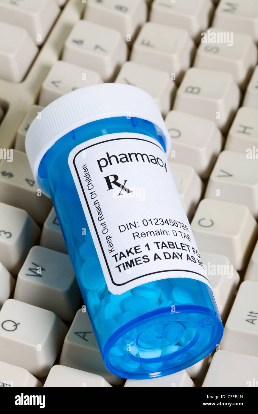 Medicine concept computer keyboard pill hi-res stock photography and ...