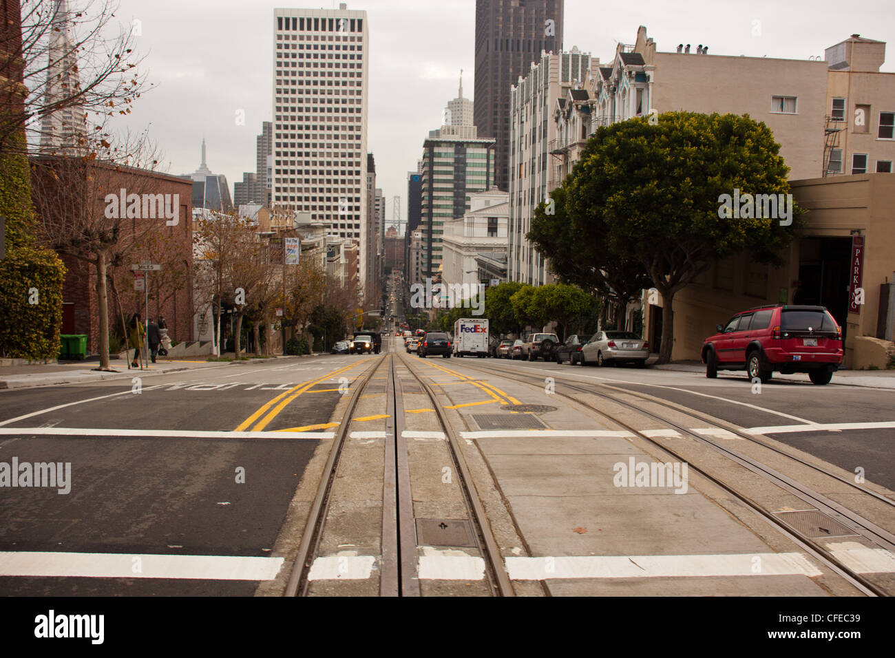 Cable car tracks hi-res stock photography and images - Alamy