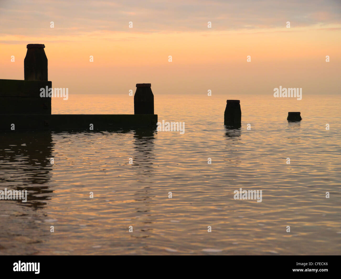 Sunset at whitstable beach hi-res stock photography and images - Alamy