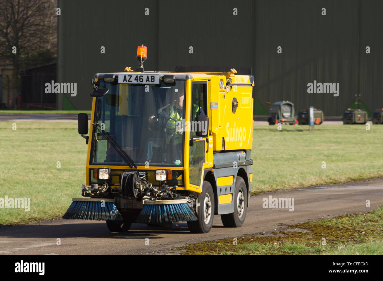 Mechanical motorised street cleaning Stock Photo - Alamy