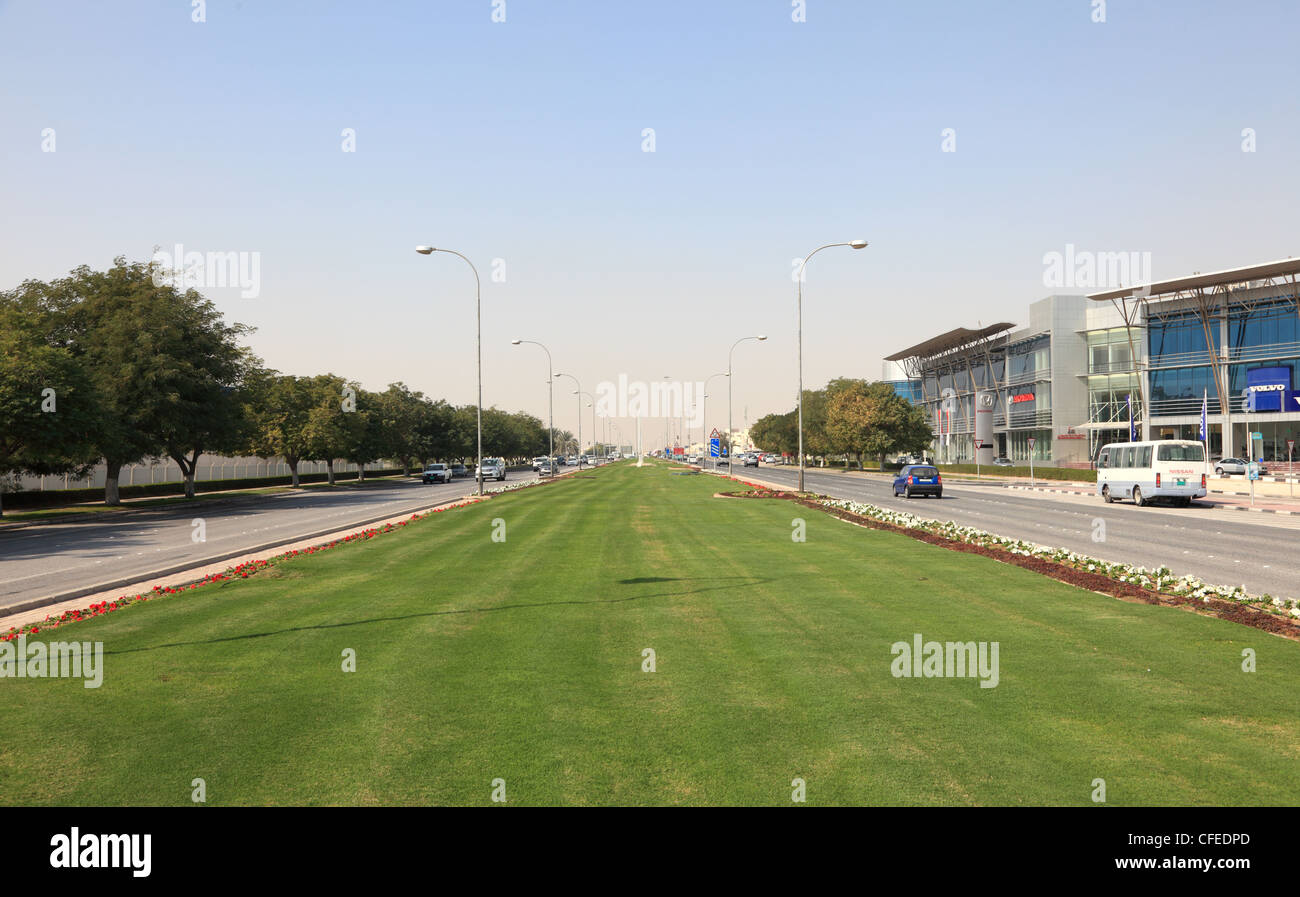 Street in the city of Doha, Qatar Stock Photo - Alamy