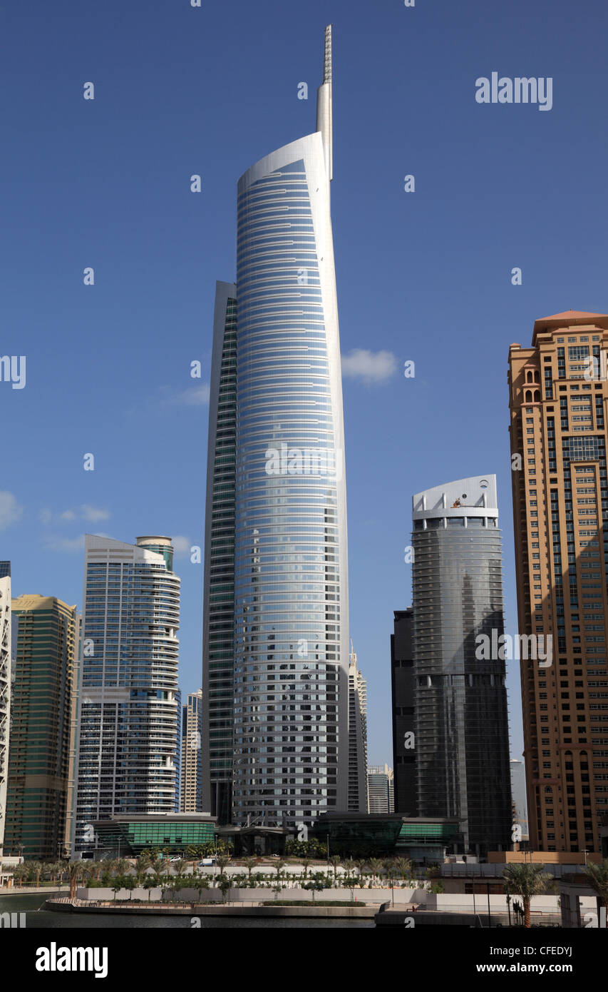 Skyscrapers in Jumeirah Lakes Towers in Dubai, United Arab Emirates ...