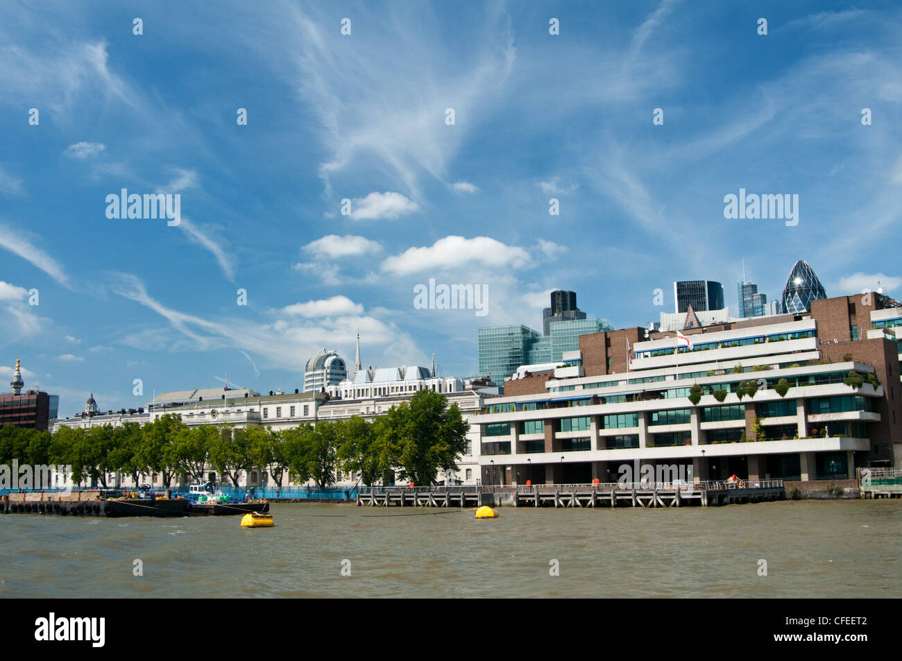 London skyline and Thames river Stock Photo - Alamy