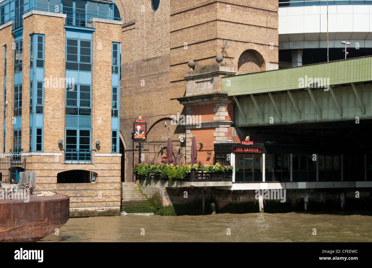 "The Banker" riverside pub, London Stock Photo - Alamy