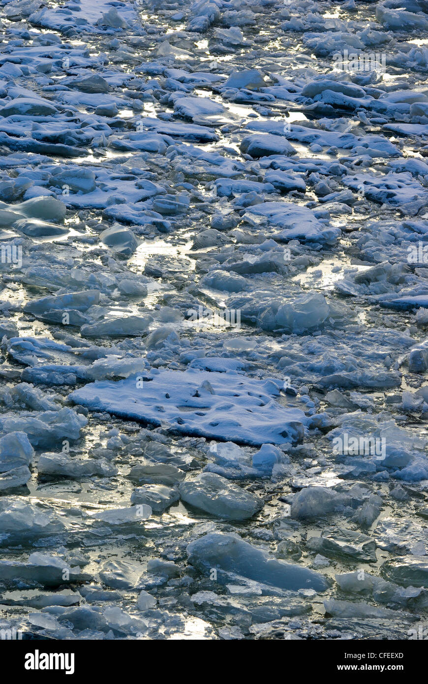 Ice. Frozen River Neva Stock Photo - Alamy