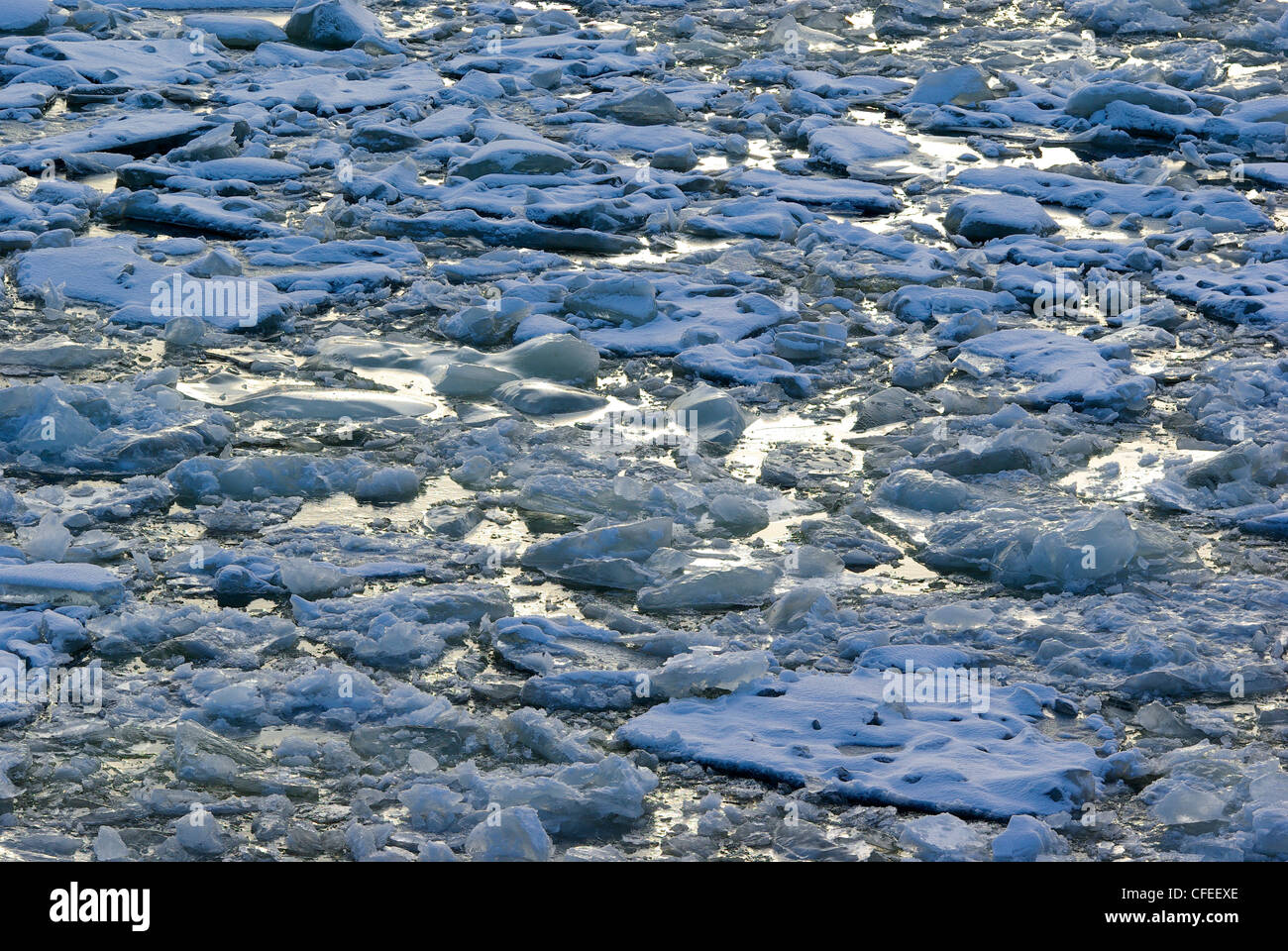 Ice. Frozen River Neva Stock Photo - Alamy