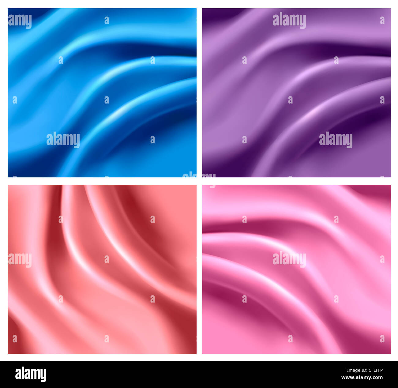 Set of colorful silk backgrounds Stock Photo - Alamy
