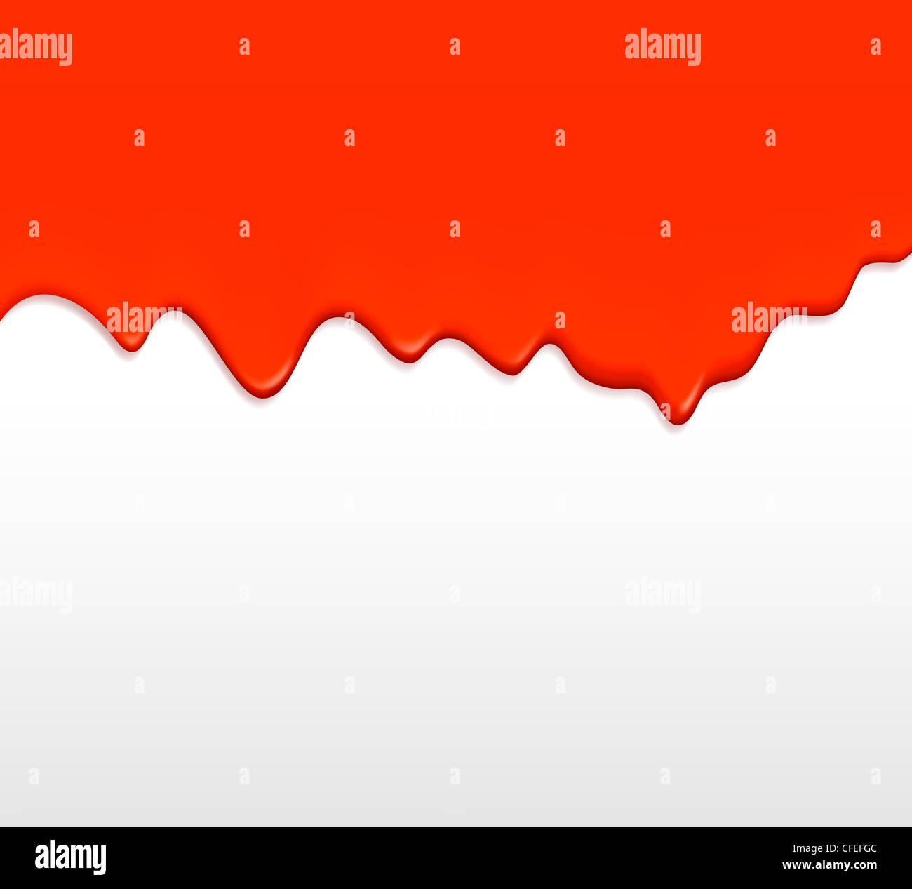 Red paint dripping from a wall Stock Photo - Alamy