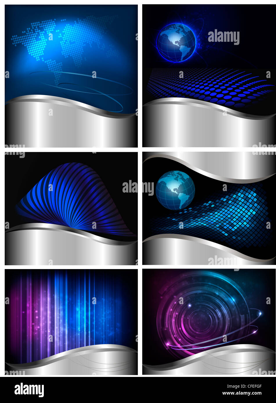 Collection of abstract technology and business backgrounds Stock Photo ...