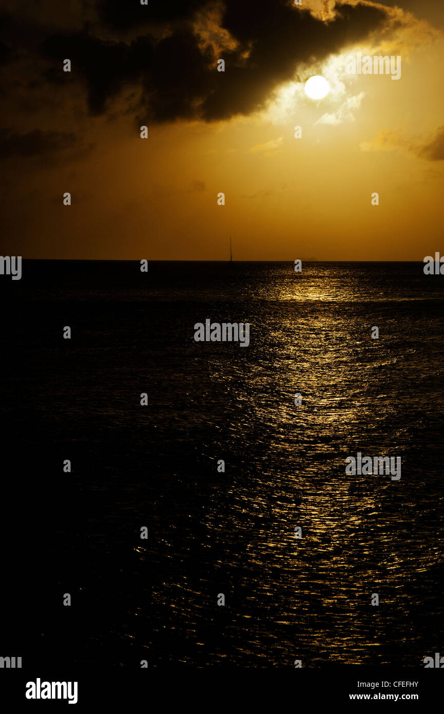 Dramatic Sunset in Grand Case, Saint Martin (French Saint-Martin; Dutch ...