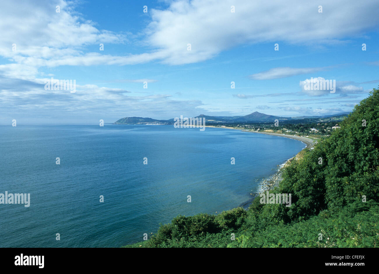 Killiney Bay with Wicklow Mountains in the background, Dublin, Ireland ...