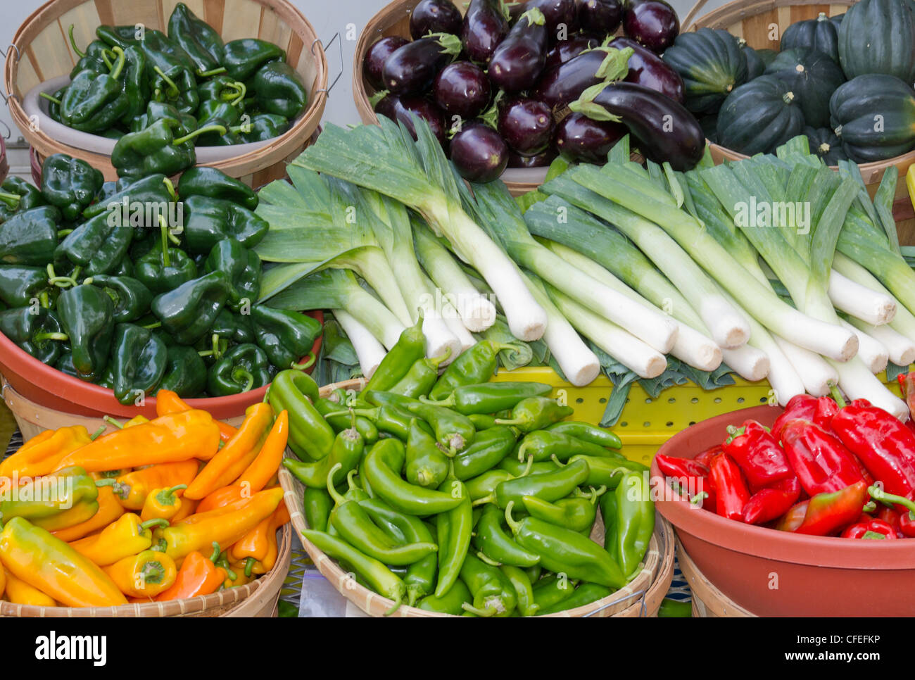 Colorful display of fresh vegetables Stock Photo - Alamy
