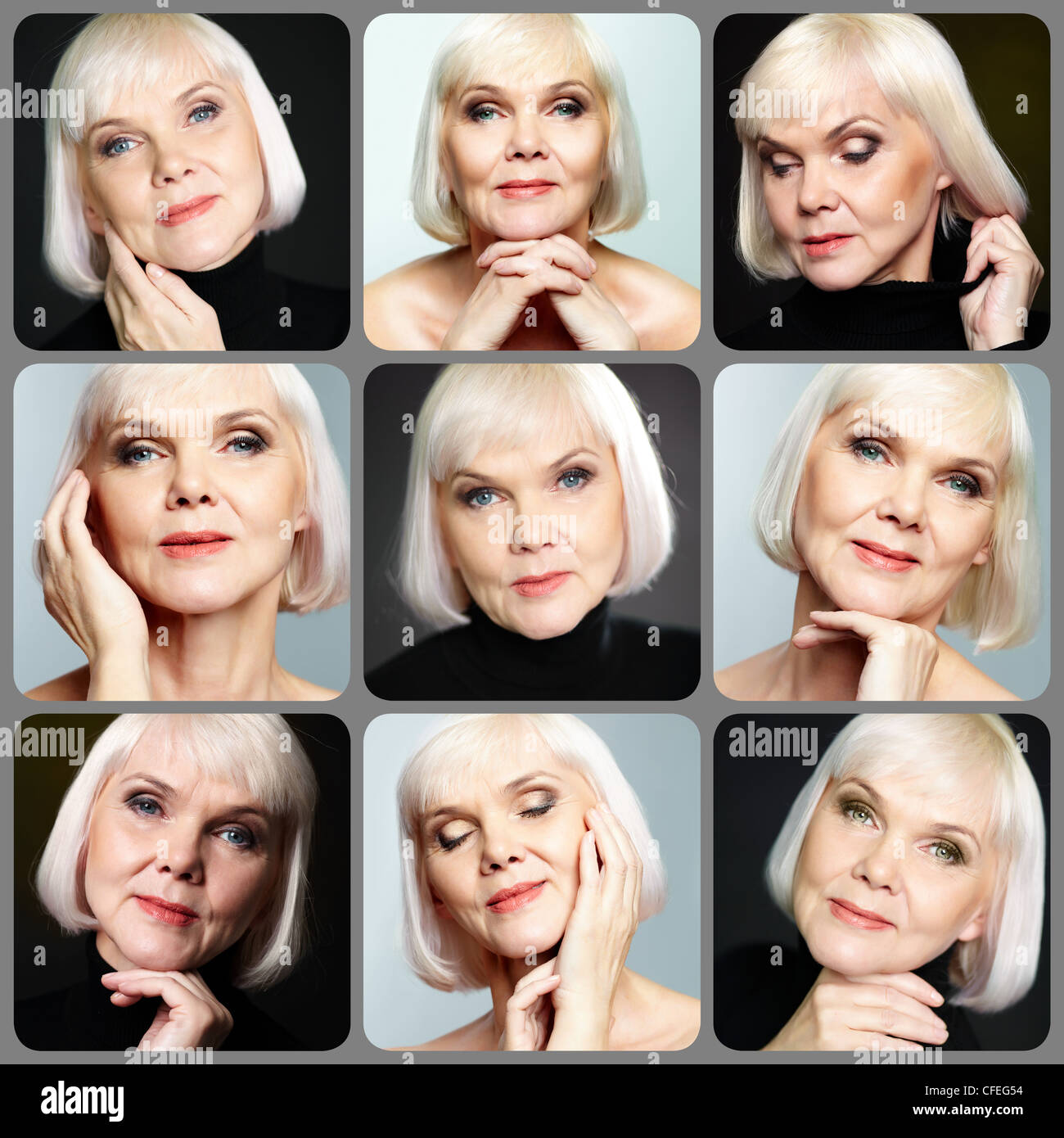Collage people ageing hi-res stock photography and images - Alamy