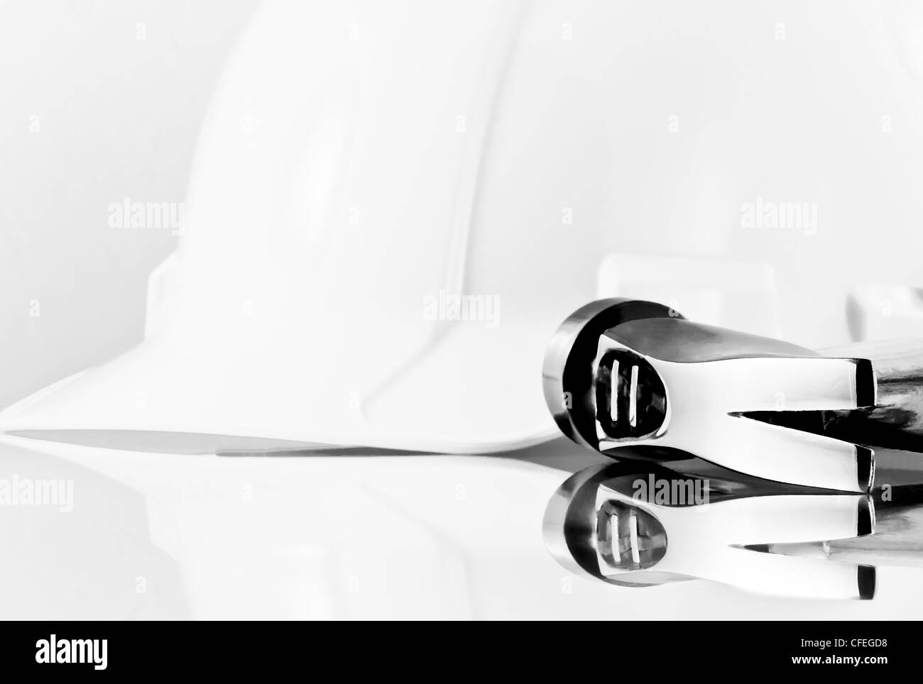 Construction hammering Black and White Stock Photos & Images - Alamy