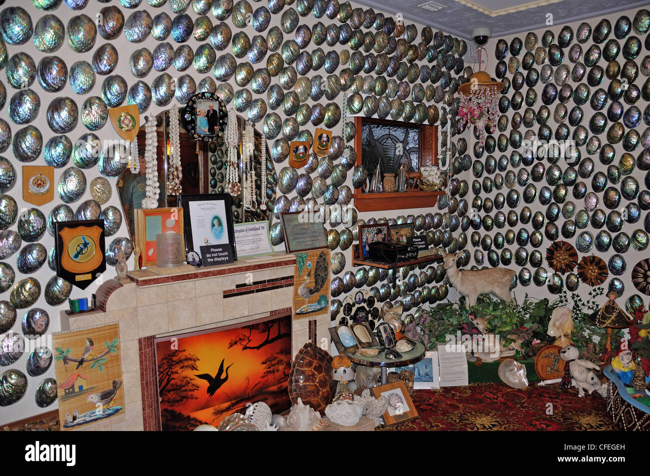 Paua shell house interior at Canterbury Museum, Rolleston Avenue ...