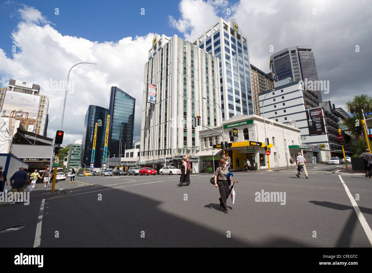 Business buildings in Auckland, New Zealand Stock Photo - Alamy