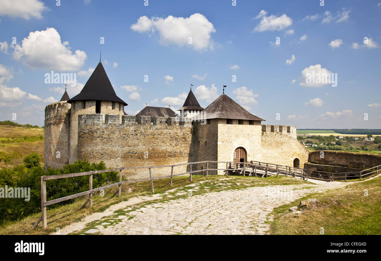 The Hotin Castle in summer in Ukraine Stock Photo - Alamy